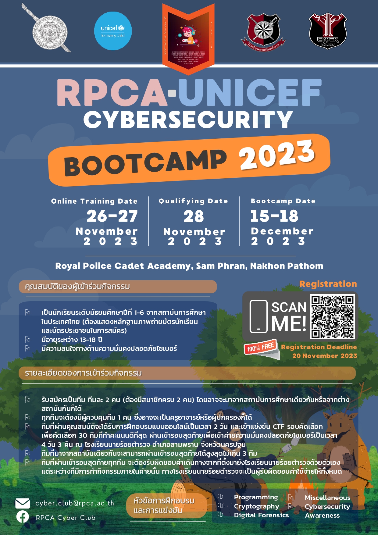 โรงเรียนนายร้อยตำรวจร่วมกับยูนิเซฟจัดค่ายความมั่นคงปลอดภัยไซเบอร์รายการ RPCA-UNICEF ...